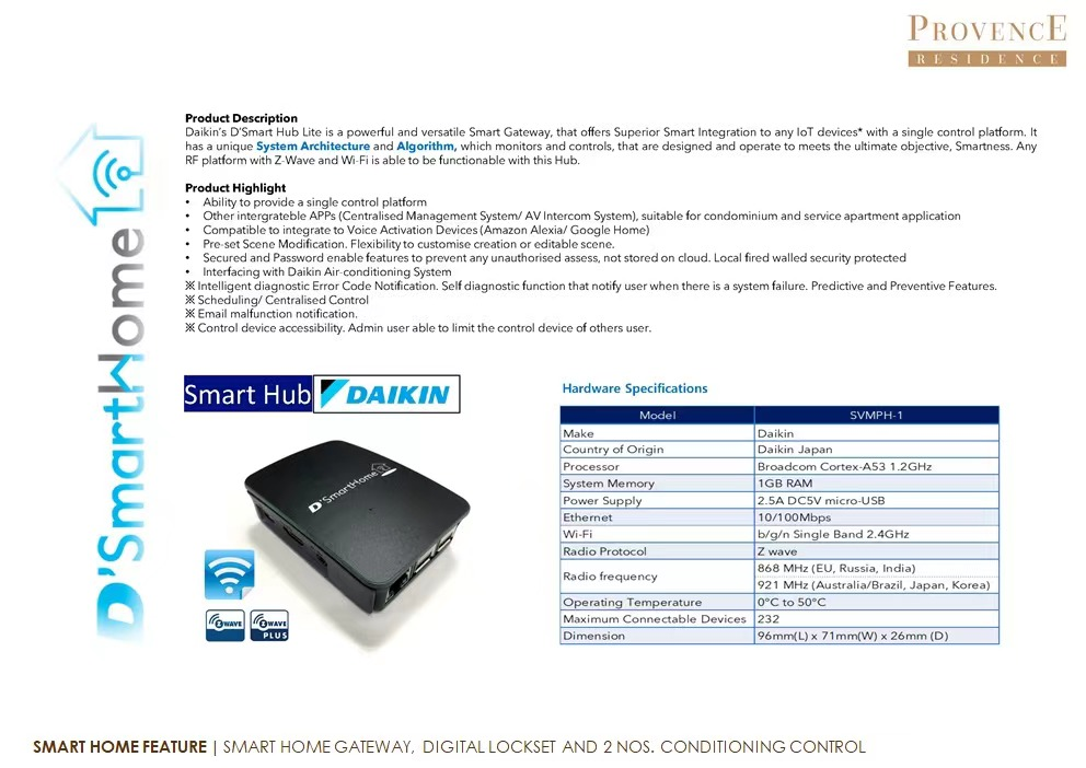 Smart Home - Provence Residence - MCC Singapore